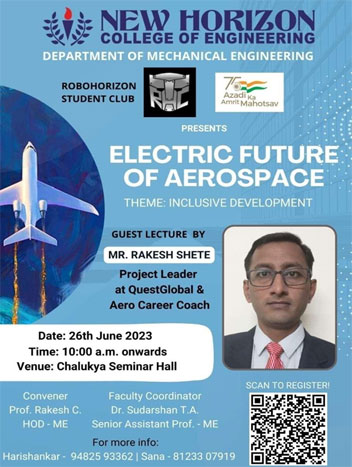 Guest Talk on- “electric Future Of Aerospace - Mechanical Engineering